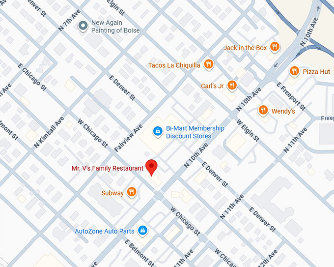 16. mr. v's family restaurant map