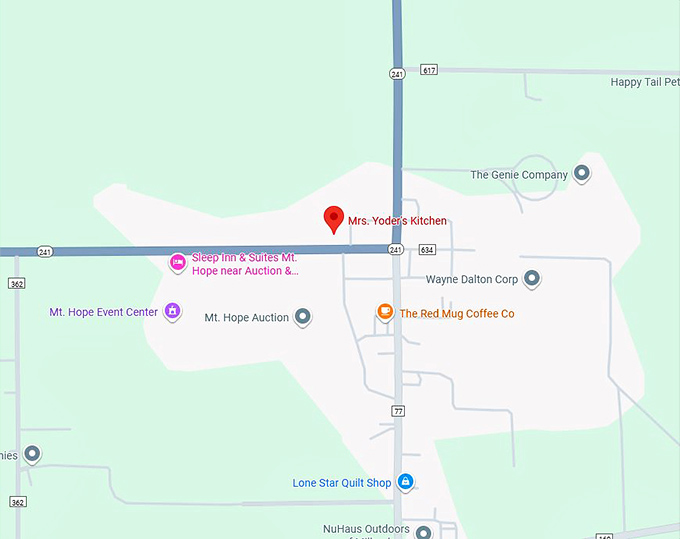 16. mrs. yoder's kitchen map