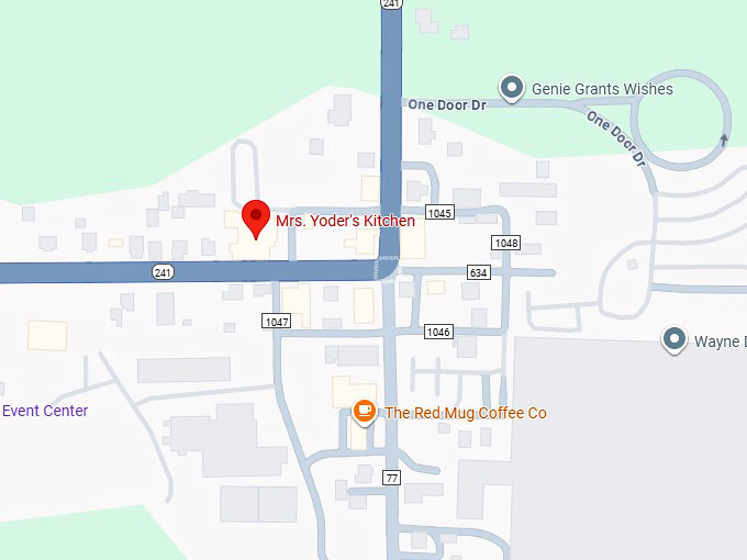 16. mrs. yoder's kitchen map