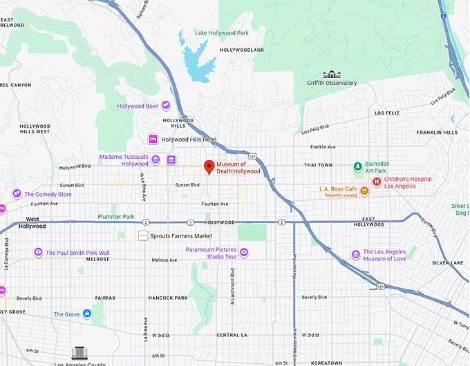 16. museum of death hollywood map