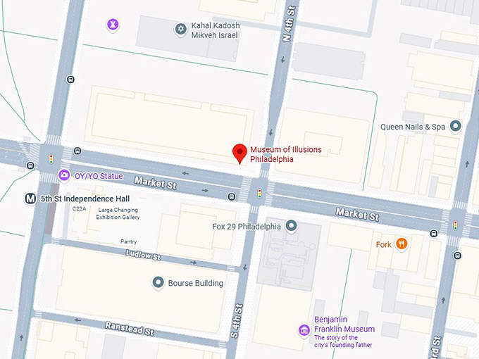 16. museum of illusions philadelphia map