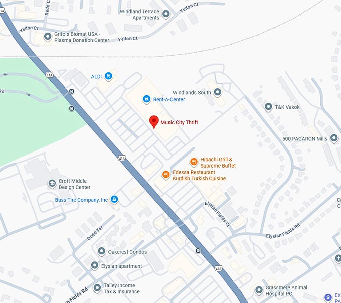 16. music city thrift map
