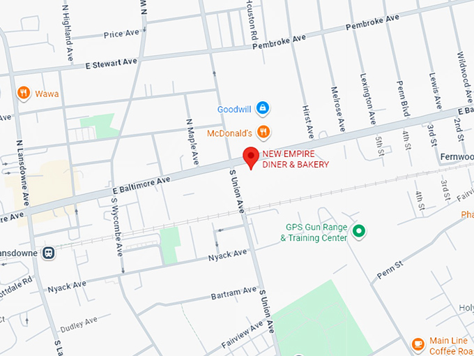 16. new empire diner & bakery map