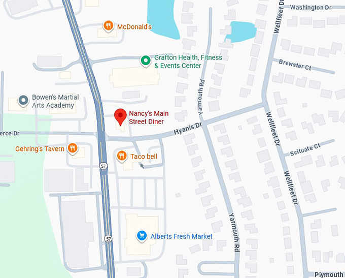 16. nancy&rsquo;s main street diner map