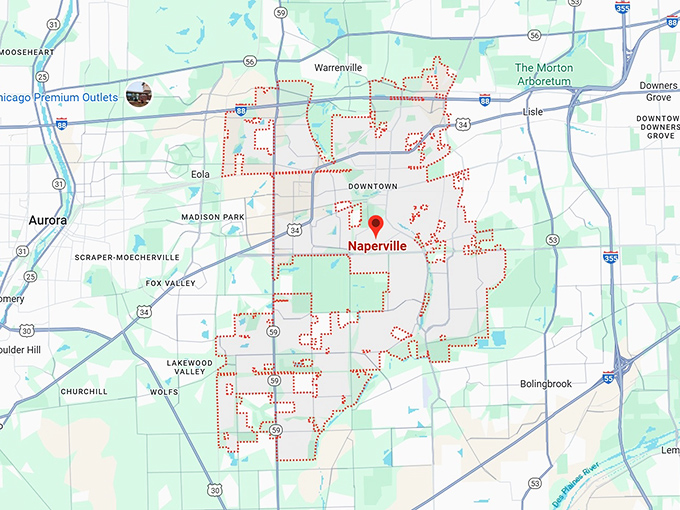 naperville, il map