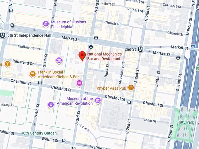 16. national mechanics bar and restaurant map