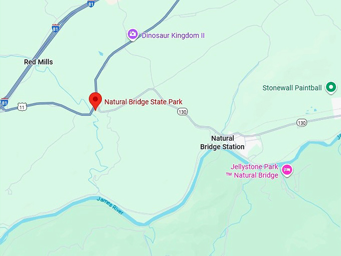 16. natural bridge state park map