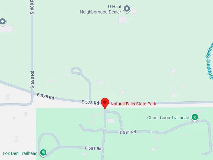 16. natural falls state park (19225 e 578 rd) map