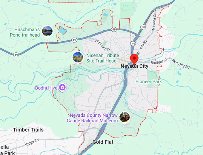 16. nevada city, ca map