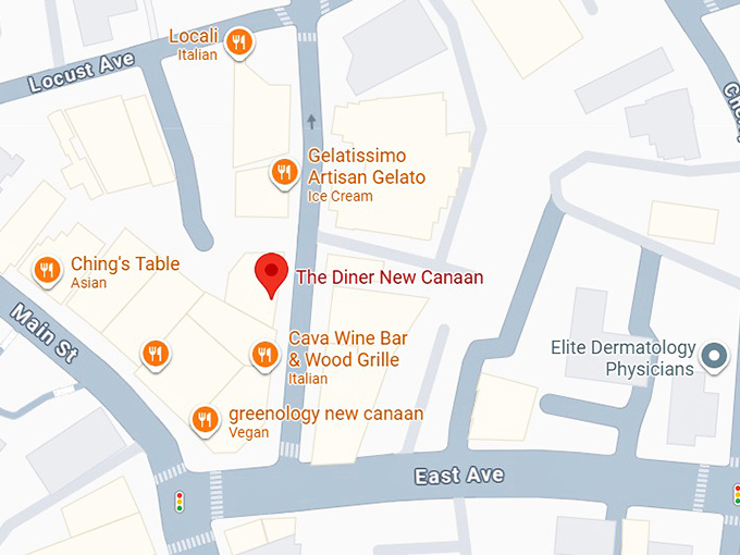 16. new canaan diner map