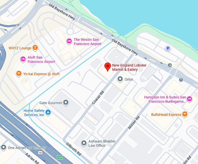 16. new england lobster market & eatery map