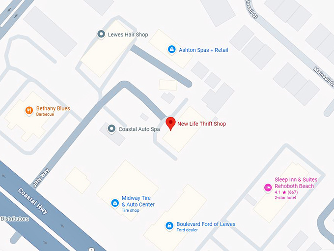 16. new life thrift shop map