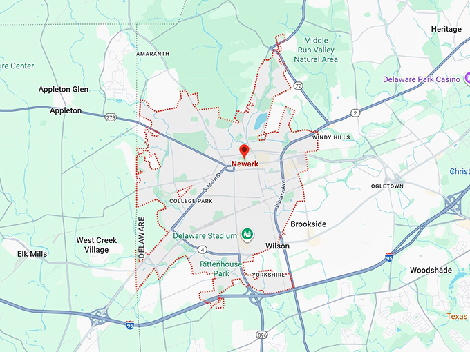 16. newark, de map