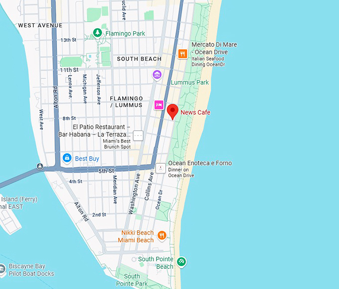 16. news cafe map