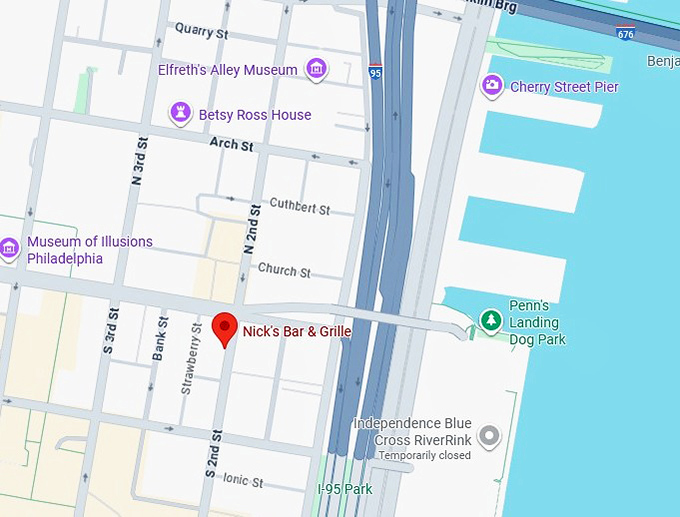 16. nick's bar & grille map
