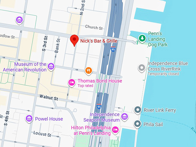 16. nick's bar & grille map