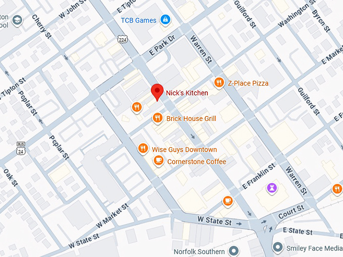 16. nick&rsquo;s kitchen map