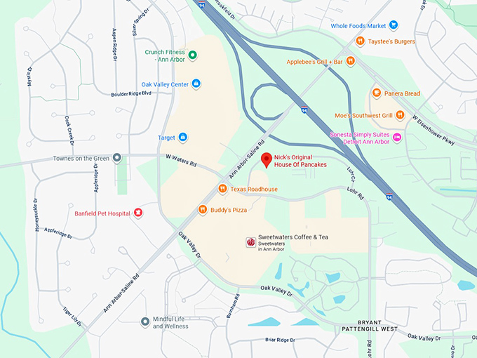 16. nick&rsquo;s original house of pancakes map