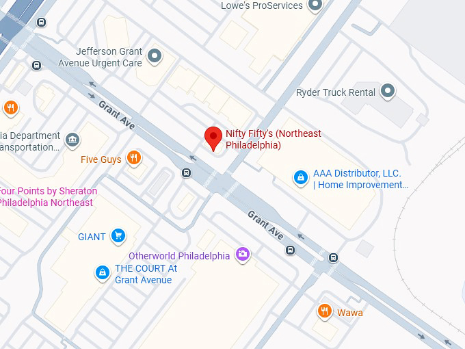 16. nifty fifty&rsquo;s (2491 grant ave) map