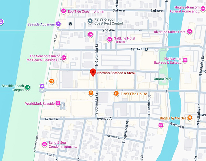 16. norma's seafood & steak map