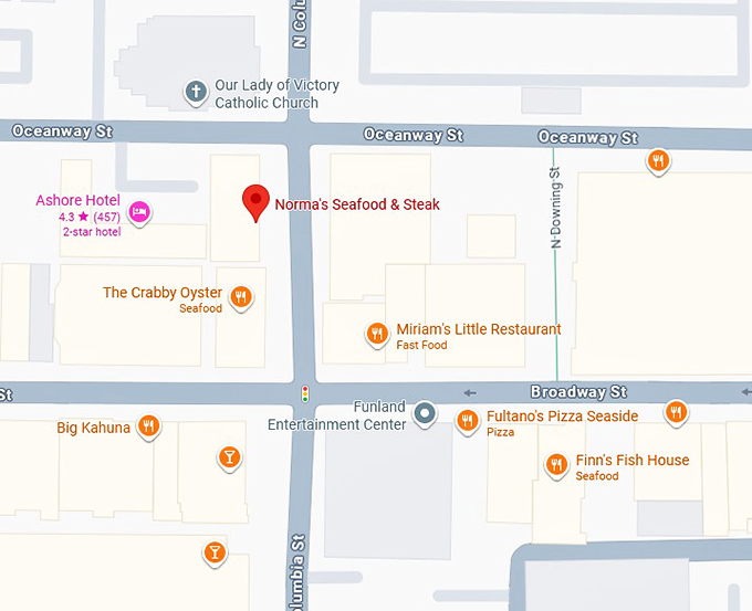 16. norma's seafood & steak map