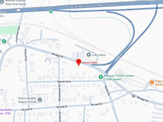 16. norm&rsquo;s diner map