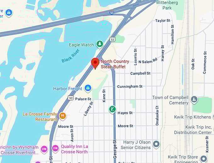 16. north country steak buffet map