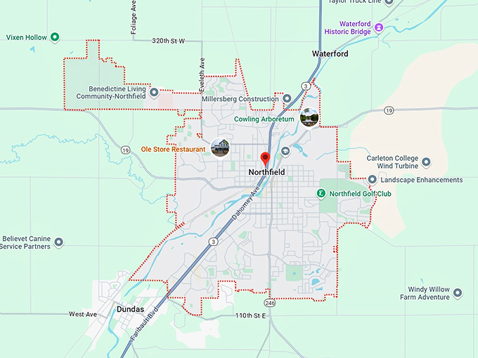 16. northfield, mn map