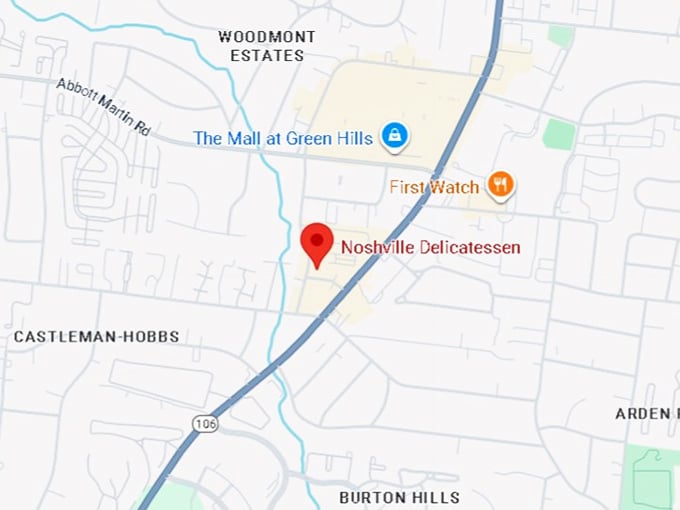 16. noshville delicatessen map