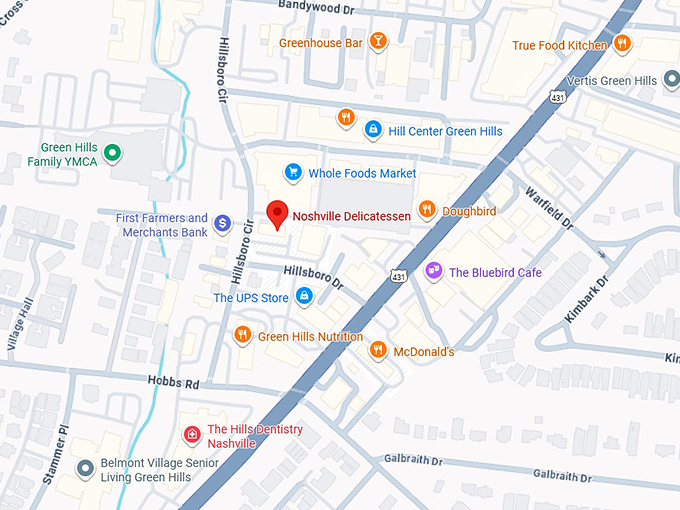 16. noshville delicatessen map