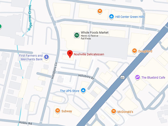 16. noshville delicatessen map