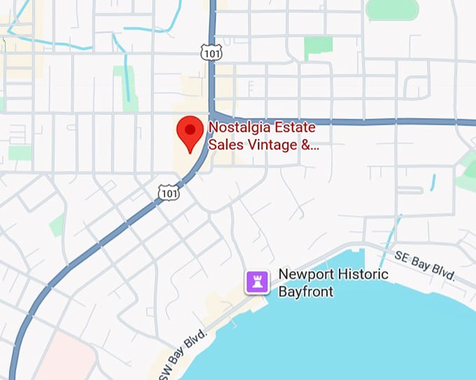 16. nostalgia estate sales vintage & collectables mall map
