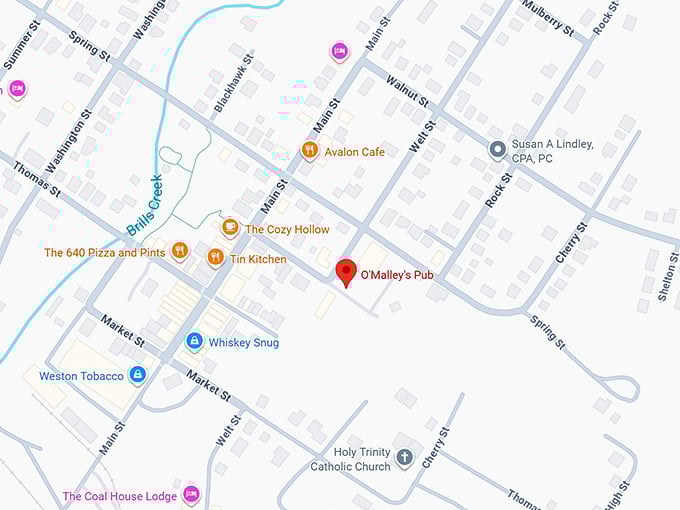 16. o’malley’s pub map