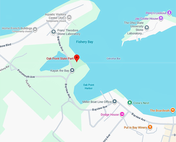 16. oak point state park map