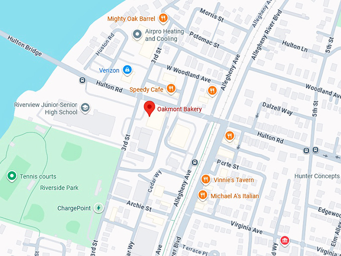 16. oakmont bakery map