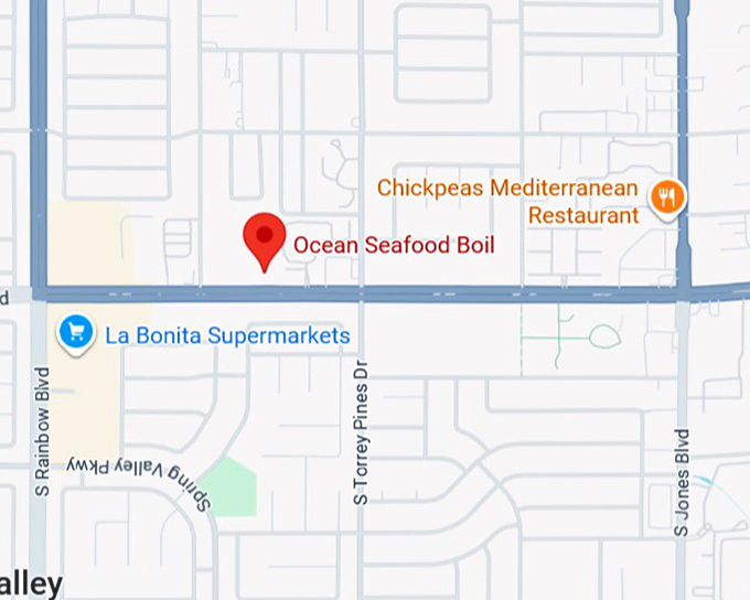 16. ocean seafood boil map