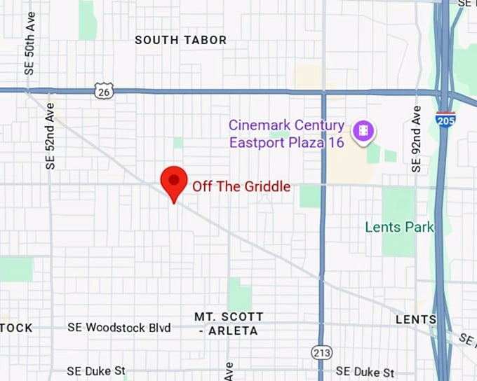 16. off the griddle map