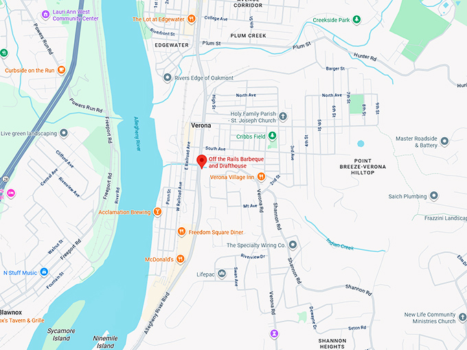 16. off the rails barbeque and drafthouse map