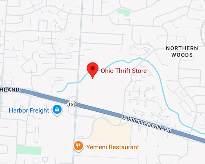 16. ohio thrift store (5738 columbus square) map