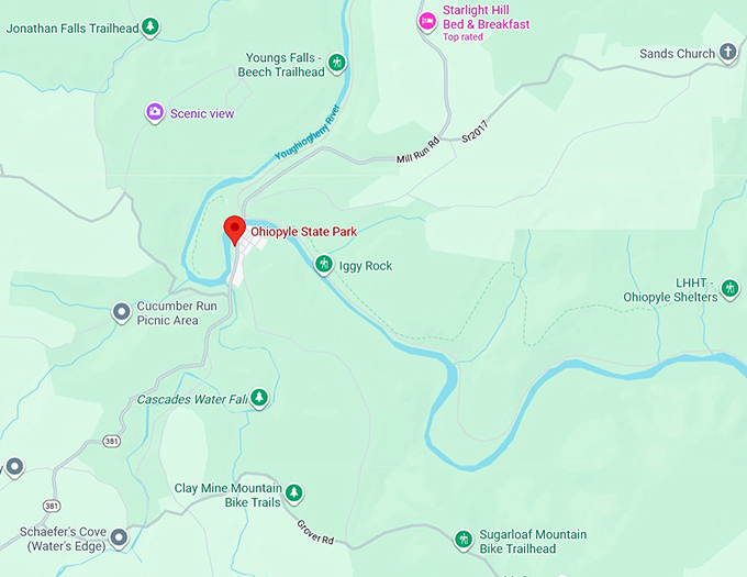 16. ohiopyle state park map