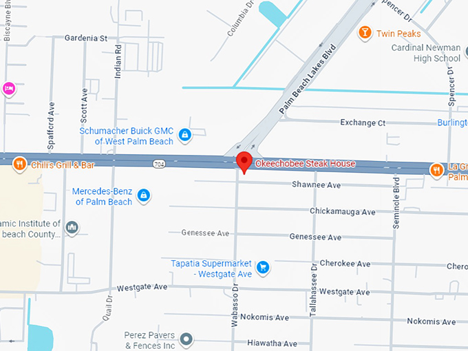 16. okeechobee steak house map