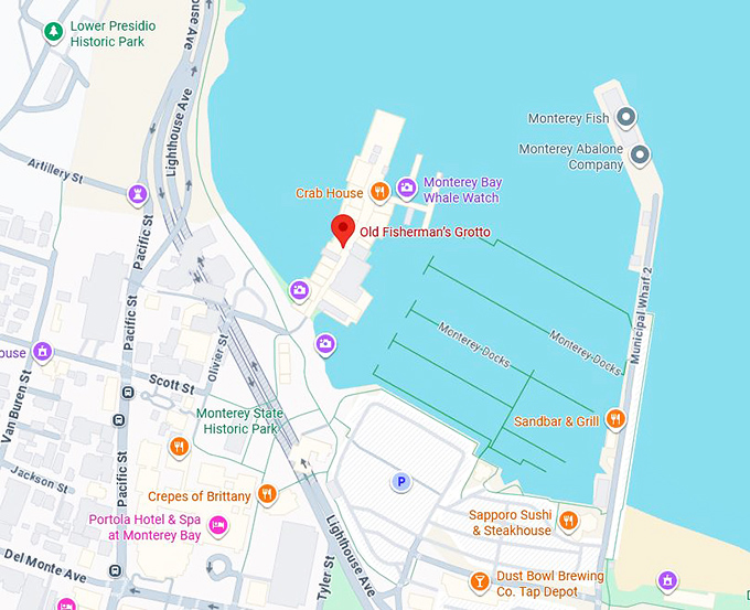 16. old fisherman&rsquo;s grotto map