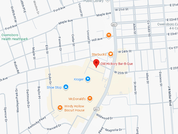 16. old hickory bar b que map