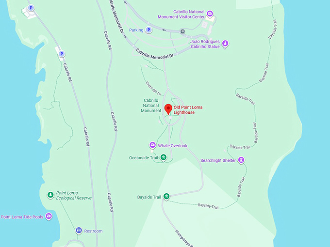 16. old point loma lighthouse map
