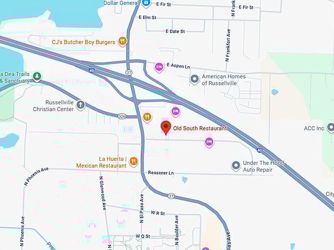 16. old south restaurant map