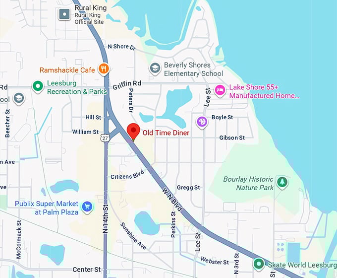 16. old time diner map