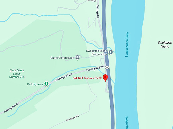 16. old trail tavern + steak map