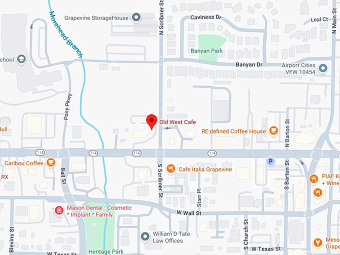 16. old west cafe map