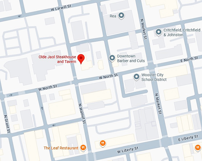 16. olde jaol steakhouse and tavern map