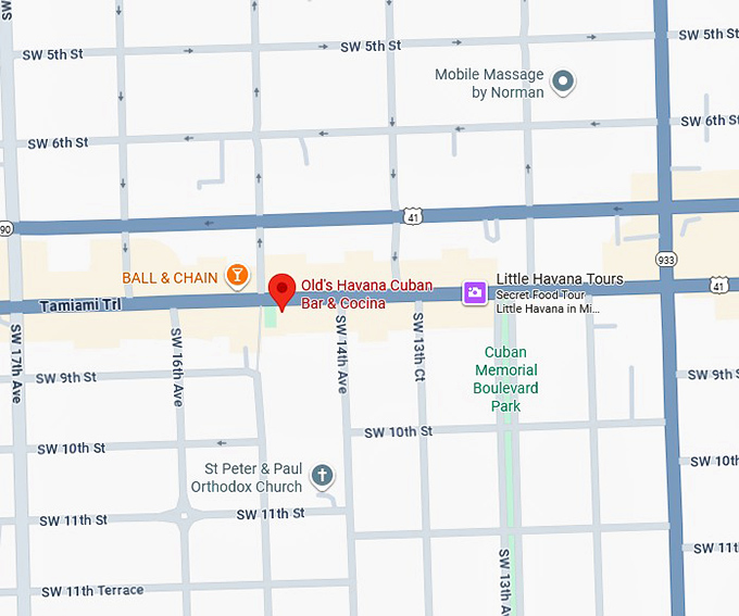 16. old's havana cuban bar & cocina map